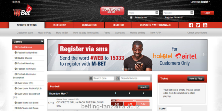 M-bet TZ - Betting on Sports | Login | 100% Bonus